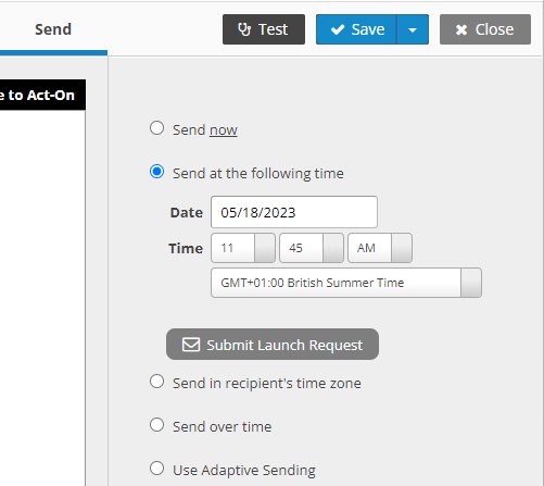 3. Create a Basic Email – Act-On Connect Home
