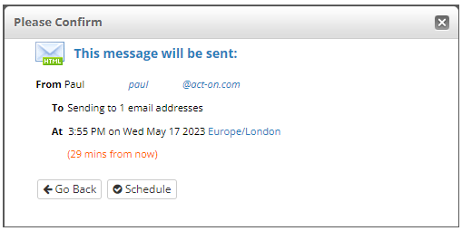 3. Create a Basic Email – Act-On Connect Home