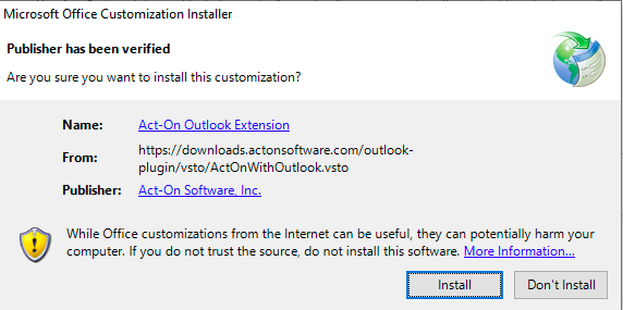 Act-On Anywhere for Outlook (legacy version) - Installation Guide – Act ...