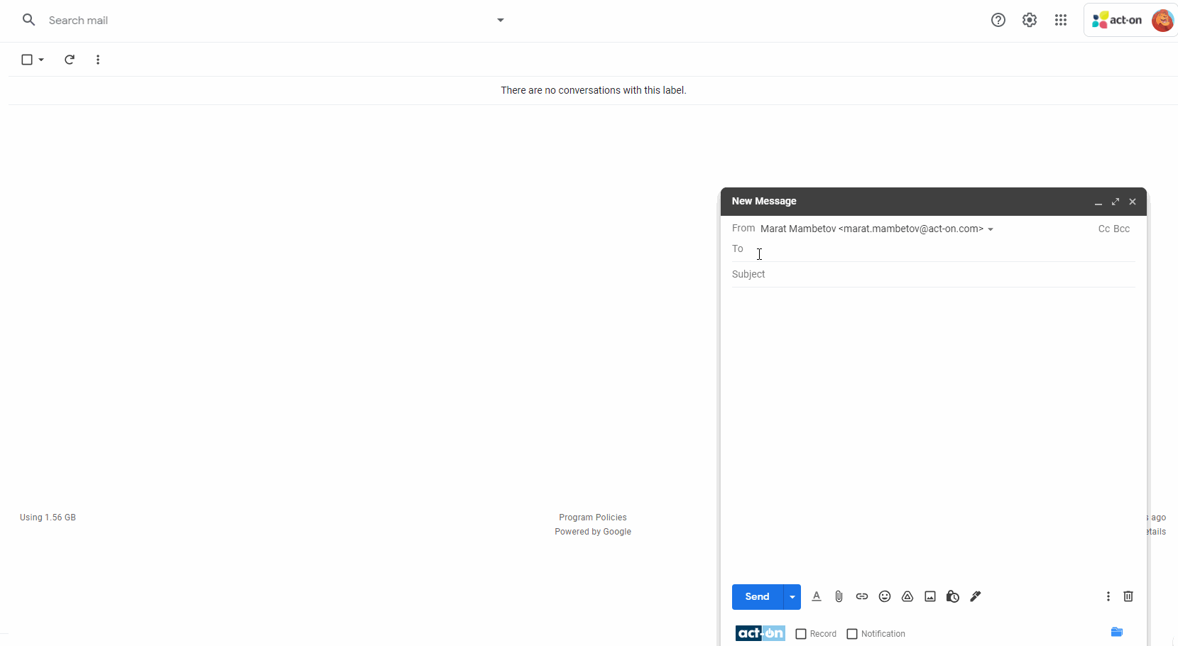 Act-On Anywhere for Sales Users (Gmail) – Act-On Connect Home