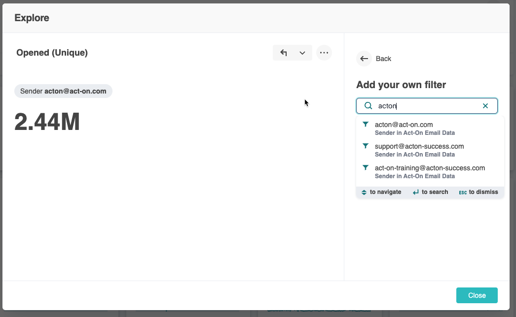 Exploring the Email Performance Analytics Liveboard – Act-On Connect Home