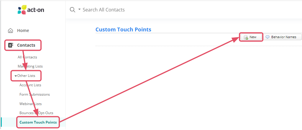 Using Custom Touch Points for Segmentation – Act-On Connect Home