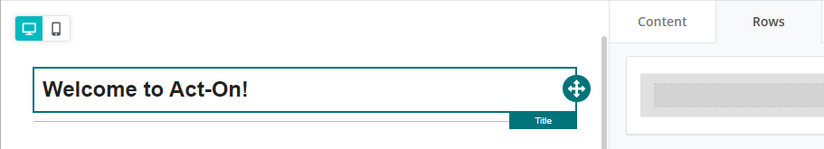 Content Block Selection (Email & Landing Page Composer) – Act-On ...