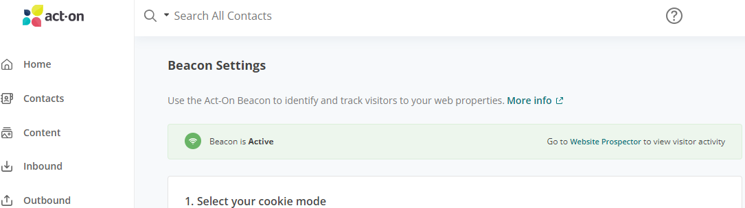 Add the Beacon Code to Your Website to Track Visitors – Act-On Connect Home