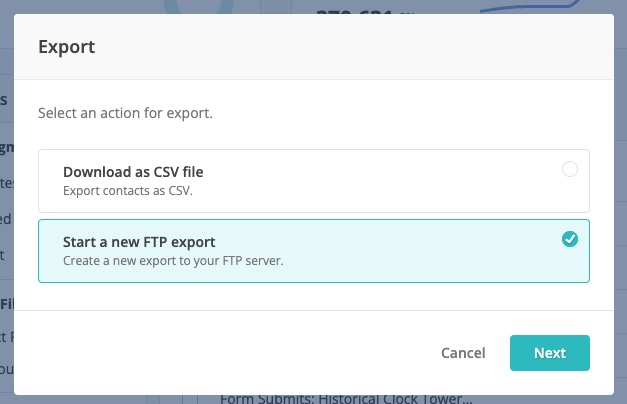 FTP Exports from Act-On Contacts – Act-On Connect Home