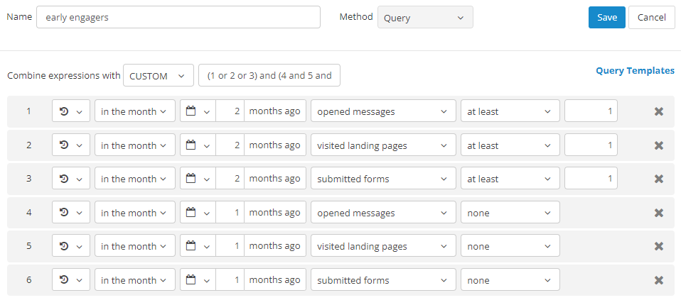 Using Query Templates for Segmentation – Act-On Connect Home