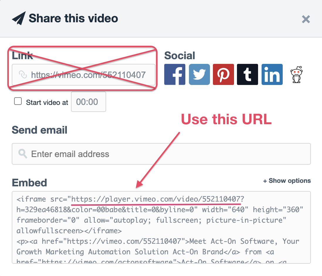 Embed a Video in a Landing Page – Act-On Connect Home